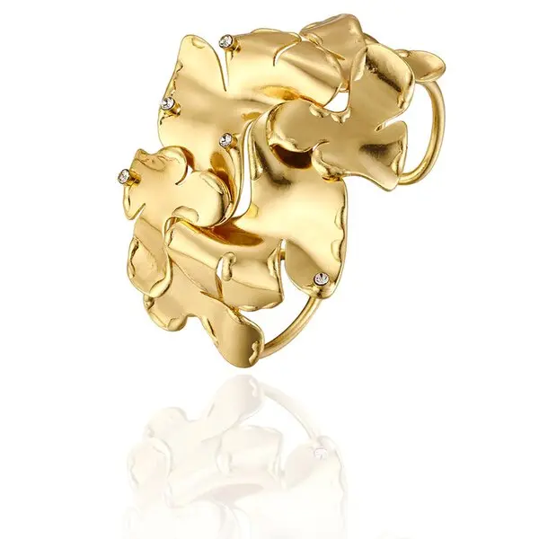 RARE MATTERS JEWELRY En Whirlwind Cuff Bangle Bracelet - Gold
