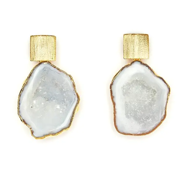 MAGPIE ROSE Rocks In The Sky Earrings - White
