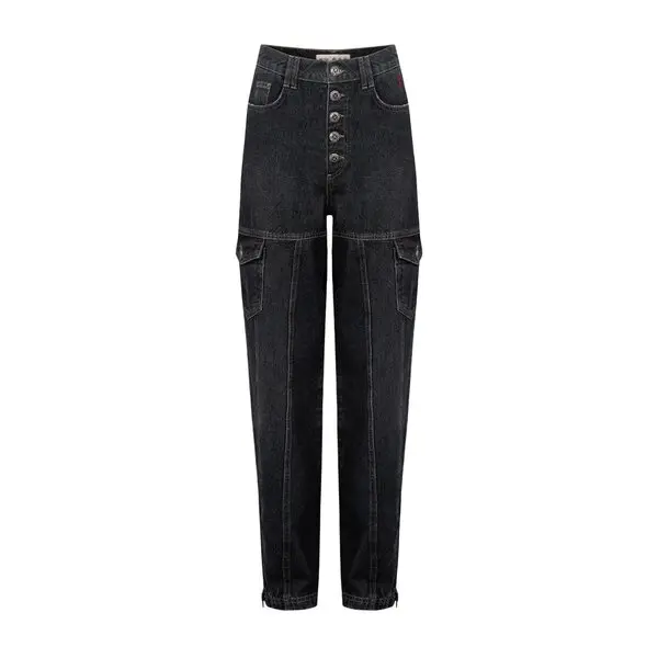 PCFG Your Itch Zipped Denim Pant Asphalt - Black