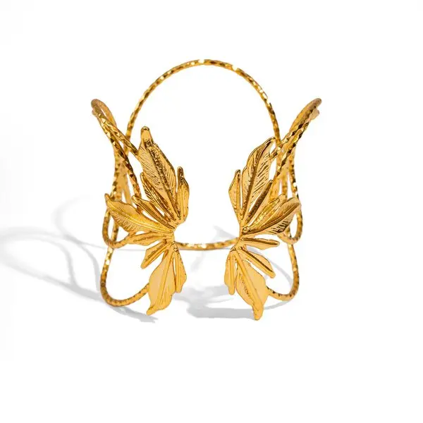 EBRU JEWELRY Floral Spirit Arm & Cuff Bracelet - Gold