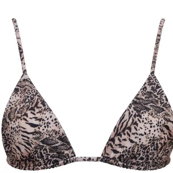 DONNASWIM Neutrals Zanzibar Triangle Top - Brown
