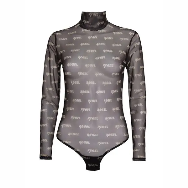 SARAH REGENSBURGER Rebel Mesh Bodysuit - Black