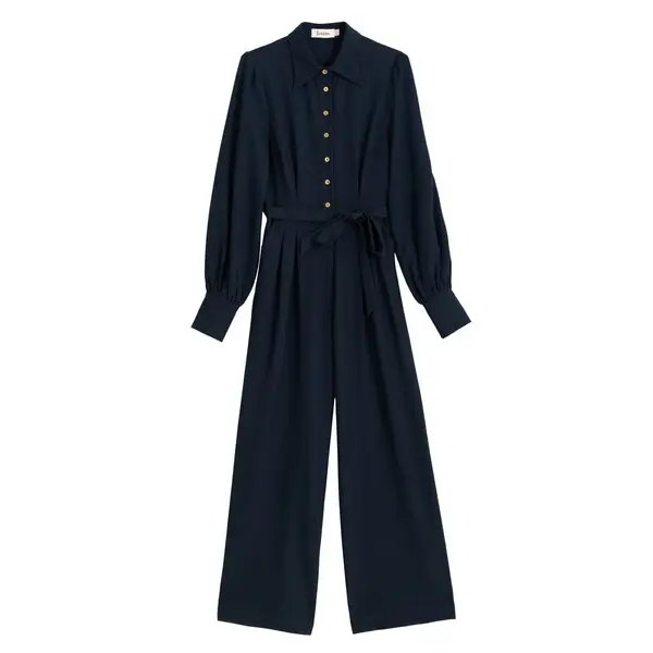 LOUCHE Yves Long Sleeve Jumpsuit Dark Navy - Blue