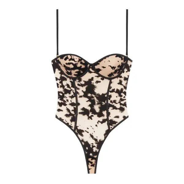PERILLA Harlow Bodysuit Push Up Nude - Brown