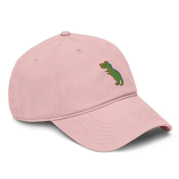 ANCHOR & CREW Rose T-rex Snap Dancin' In The Wild Cotton Embroidered Cap - Pink