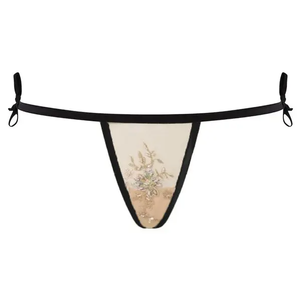 BELLE ET BON BON Serafina Noir Thong - Black