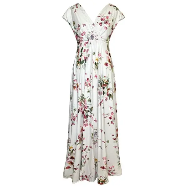 ALIE STREET LONDON Sophia Maxi Dress Petite Petal Floral - Pink