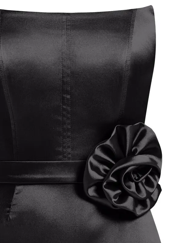TIA DORRAINE Handmade Rose Belt - Black