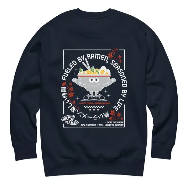 ANCHOR & CREW Navy Ra House Dial-a-local Organic Cotton Sweatshirt - Blue