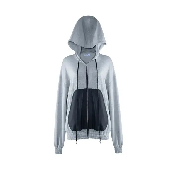 VESTIAIRE D'UN OISEAU LIBRE Wool Jersey Bomber Jacket - Grey