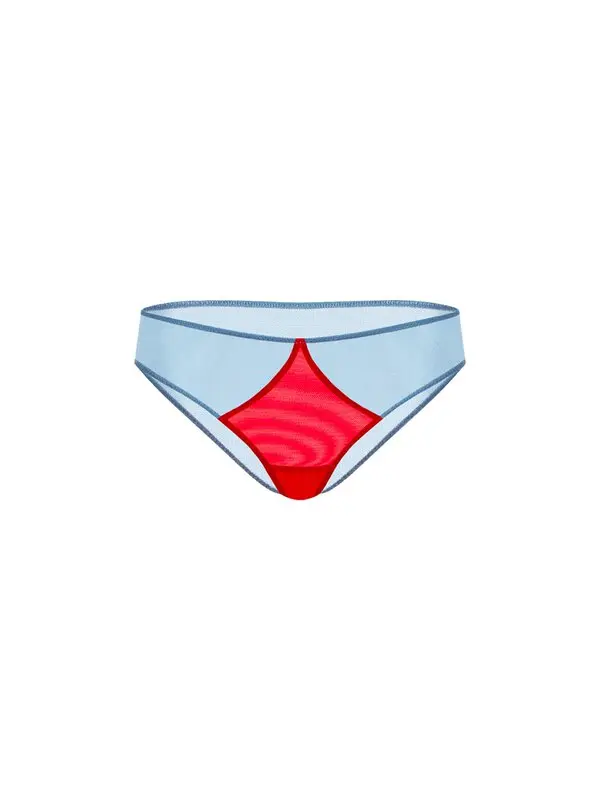 ZHILYOVA Blue / Red Asteria Ash Blue Brief - Blue/red