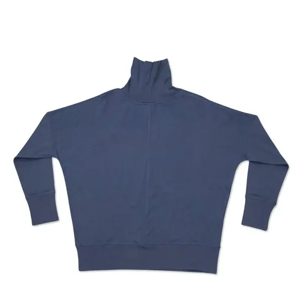 BRADFORD ROW The Don Dolman Turtleneck In Slate - Blue