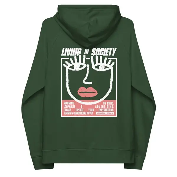 ANCHOR & CREW Bottle Six Living In Society Editions Organic Cotton Hoodie - Green