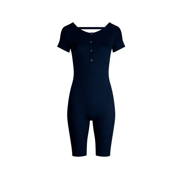 THE KOOZY Julie Short Sleeve One-piece In Ocean - Blue
