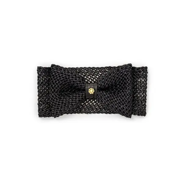 VICTORIA SLAVINSKAIA Two-way Raffia Headband - Black