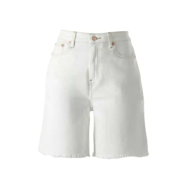 HER & GLORY Regina Wide Leg Short In Metro Mist - White
