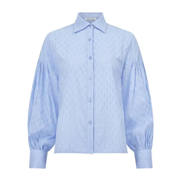 LULA-RU Ida Cotton Shirt - Blue