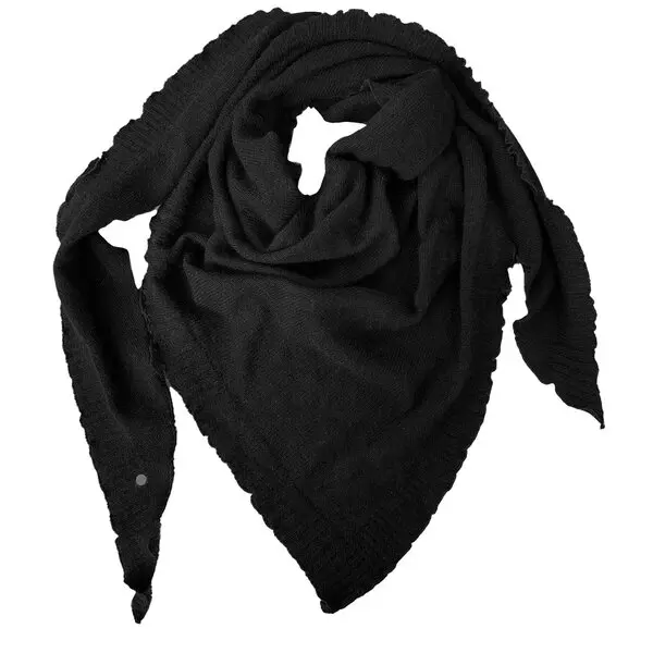 TIRILLM Palma Triangle Cashmere Scarf - Black