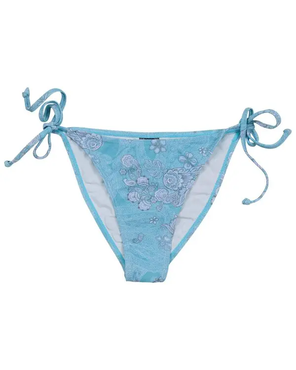 LORDS OF HARLECH Bonita Paisley Explosion Teal Bikini Bottom - Blue