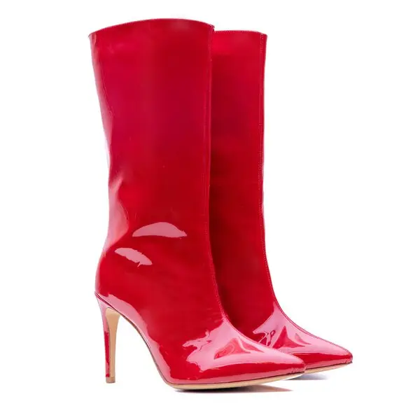 ROSAMUND MUIR LONDON Fa Patent Boots - Red