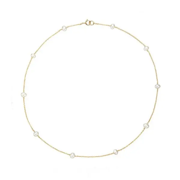 LILY & ROO Ten Pearl Choker - Gold