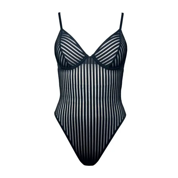MONIQUE MORIN LINGERIE Vertigo Wired Bodysuit - Black