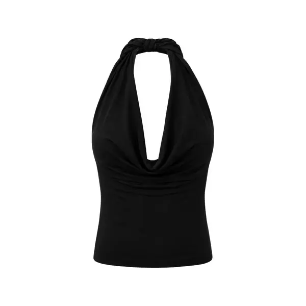 OW Merle Draped Top - Black
