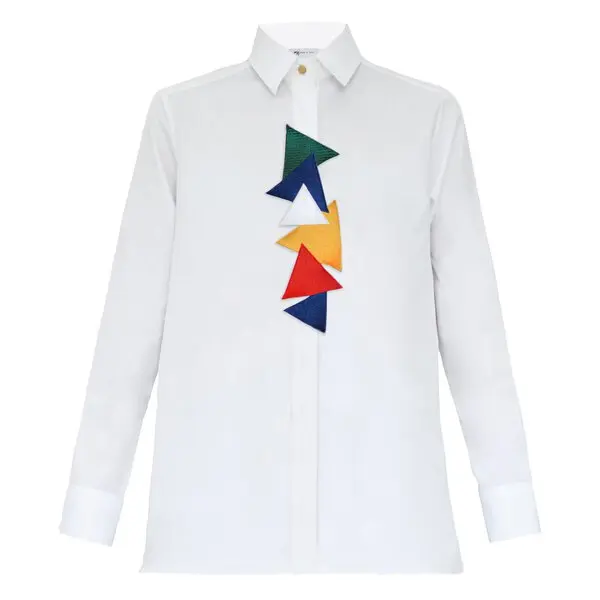 MY PAIR OF JEANS Triangles Shirt - White