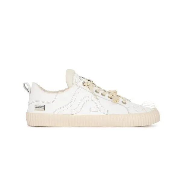 SPRINGA | UNIQUE VULCANIZED SNEAKERS ITALIAN HANDMADE Wavy Leather Embroidery Sneakers