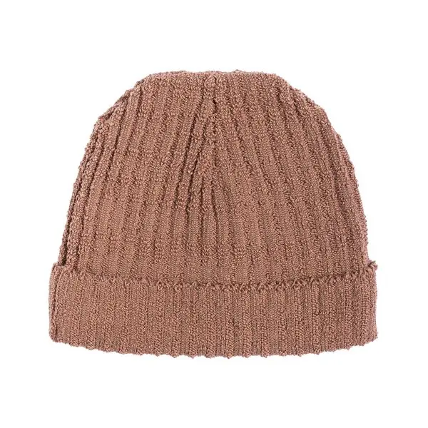 ELLS Cotton Ribbed Beanie Rosy - Brown