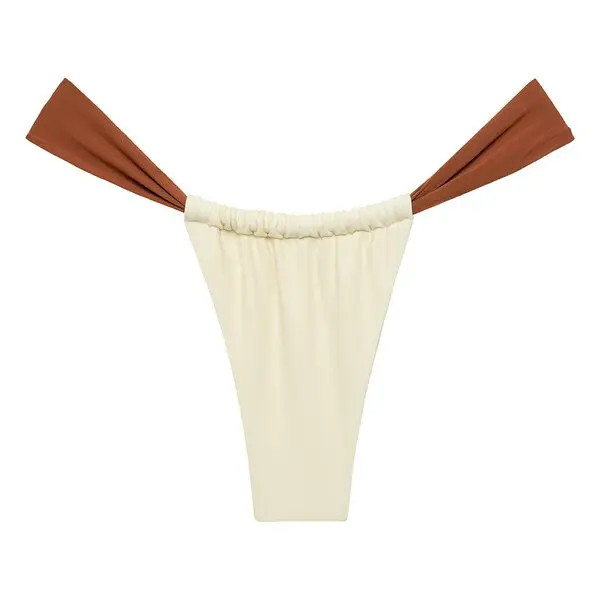 MONTCE Neutrals Oat Terracotta Binded Sandra Bikini Bottom - Orange