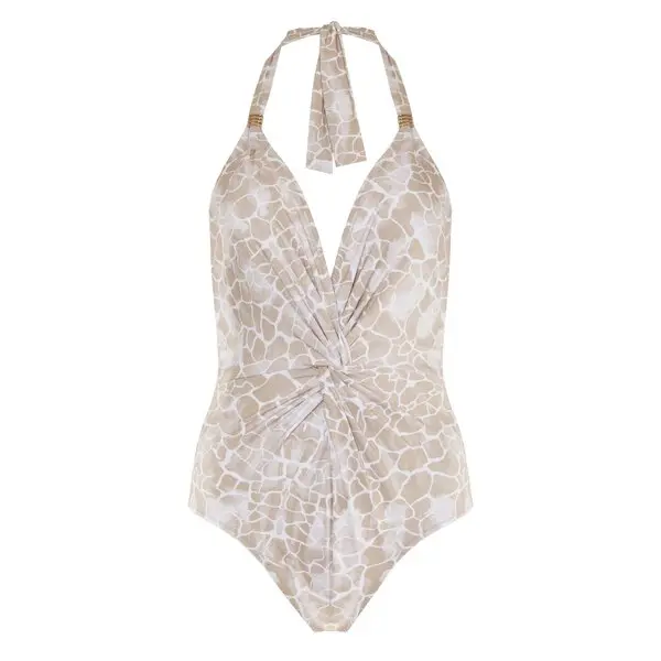 SOPHIA ALEXIA Neutrals Sand Pebbles Tahiti Twist Swimsuit - Yellow