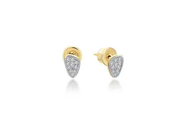 REIS JEWELLERY Track Medium Gold Earrings - Yellow