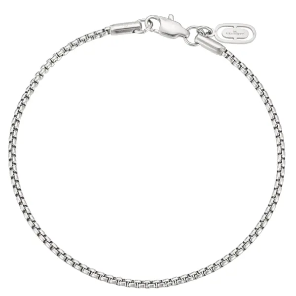 KENNETT WATCHES & ACCESSORIES Kennett Round Box Chain Bracelet - Silver