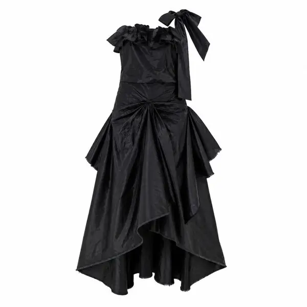 Miro Misljen Halterneck Gown With Bow Detail - Black