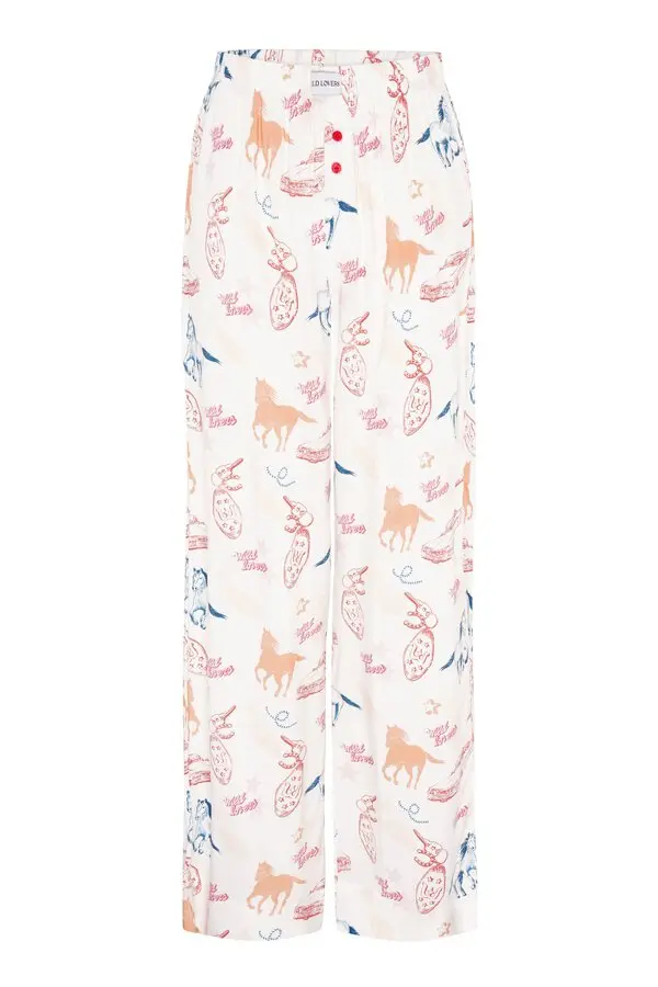 WILD LOVERS LONDON Roselie Pjyama Trousers - White