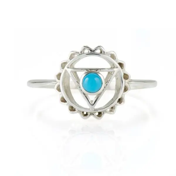 CHARLOTTE'S WEB JEWELLERY Throat Chakra Ring Turquoise - Silver