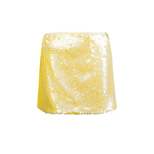 AMY LYNN Oceane Lemon Disc Mini Skirt - Yellow
