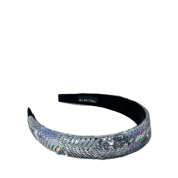 SIMITRI Grey / Silver Silver Zigzag Headband