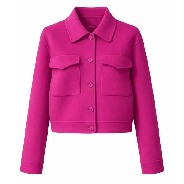 GUARDS LONDON Arabella Wool Cashmere Short Jacket Bright - Pink