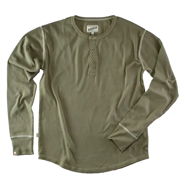 &SONS TRADING CO Sons The New Elder Henley Shirt Army - Green