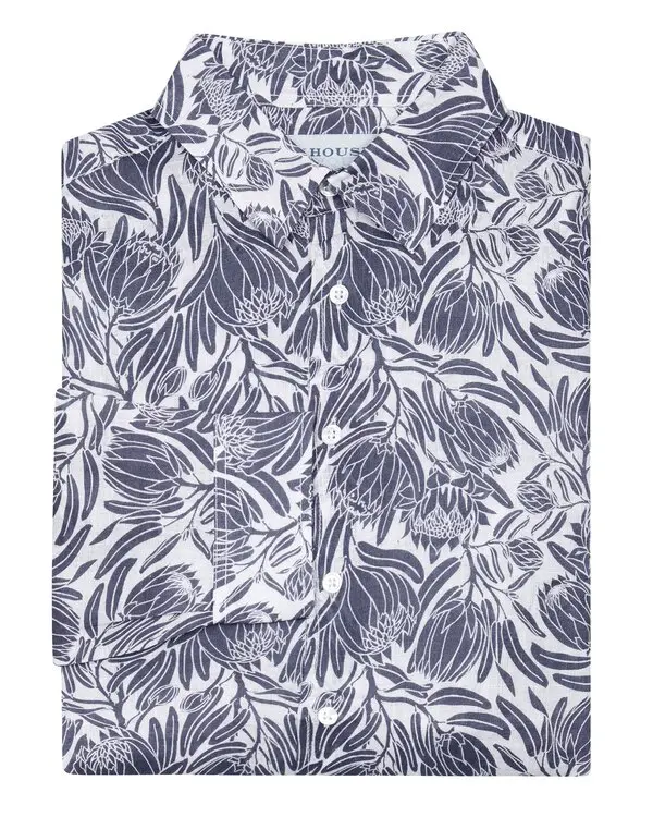 PINK HOUSE Linen Shirt Protea - Purple