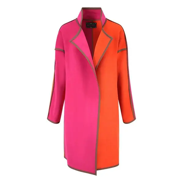 BEATRICE VON TRESCKOW Orange Oversized Cashmere Mix Space Coat - Pink