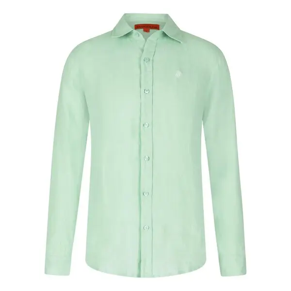 MAISON TANGERINE S Linen Shirt Mint - Green
