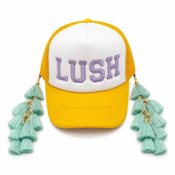 JULIA CLANCEY Luxe Chacha Trucker Cap - Yellow