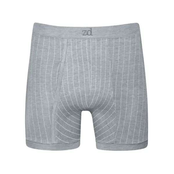ZD ZERO DEFECTS Helios Diplomatic Fly Front Boxer Egyptian Cotton Superior Comfort And Elegance Color - Grey