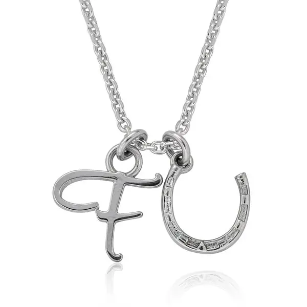 CARTOGRAPHY Go Luck Yourself F'n Horseshoe Necklace In Sterling - Silver