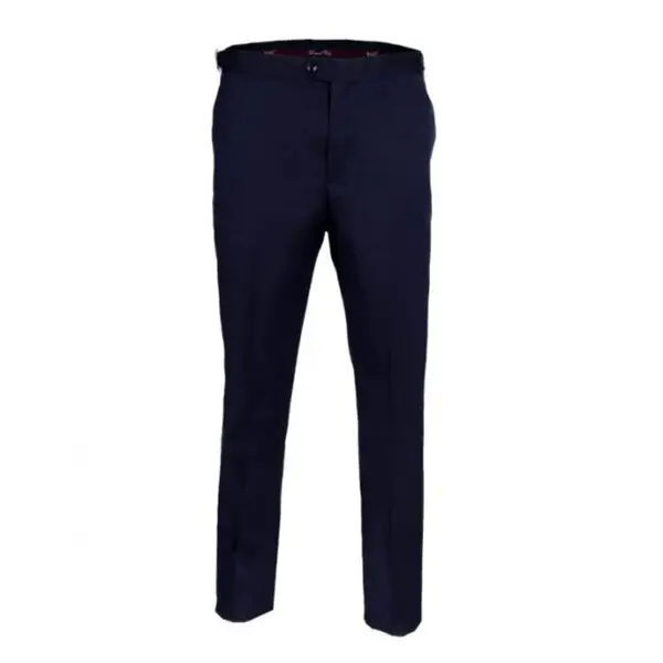 DAVID WEJ Aldo Plain Smart Trousers With Side Adjusters – Navy - Blue