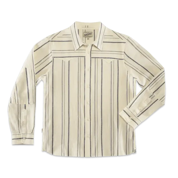 &SONS TRADING CO Neutrals Folsom Western Shirt Raw / Stripe - Black