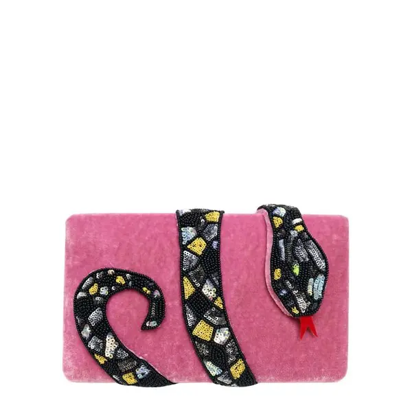 SIMITRI Rouge Kaa Clutch - Pink